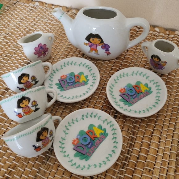 Party Supplies | Dora The Explorer Kids Tea Set White | Poshmark